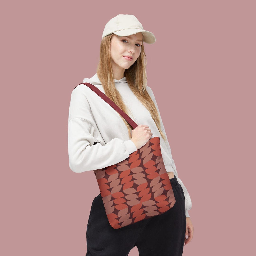 College Book Bag Pattern Tote Bag Shoulder Strap Back to School Tote ...