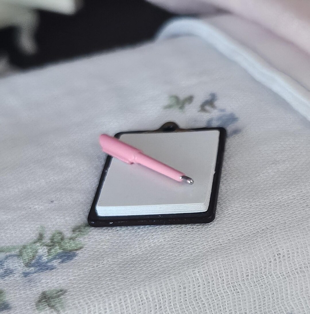 Miniature Clipboard and Pen Set (5 Different Colors) 1:12 Scale - Etsy