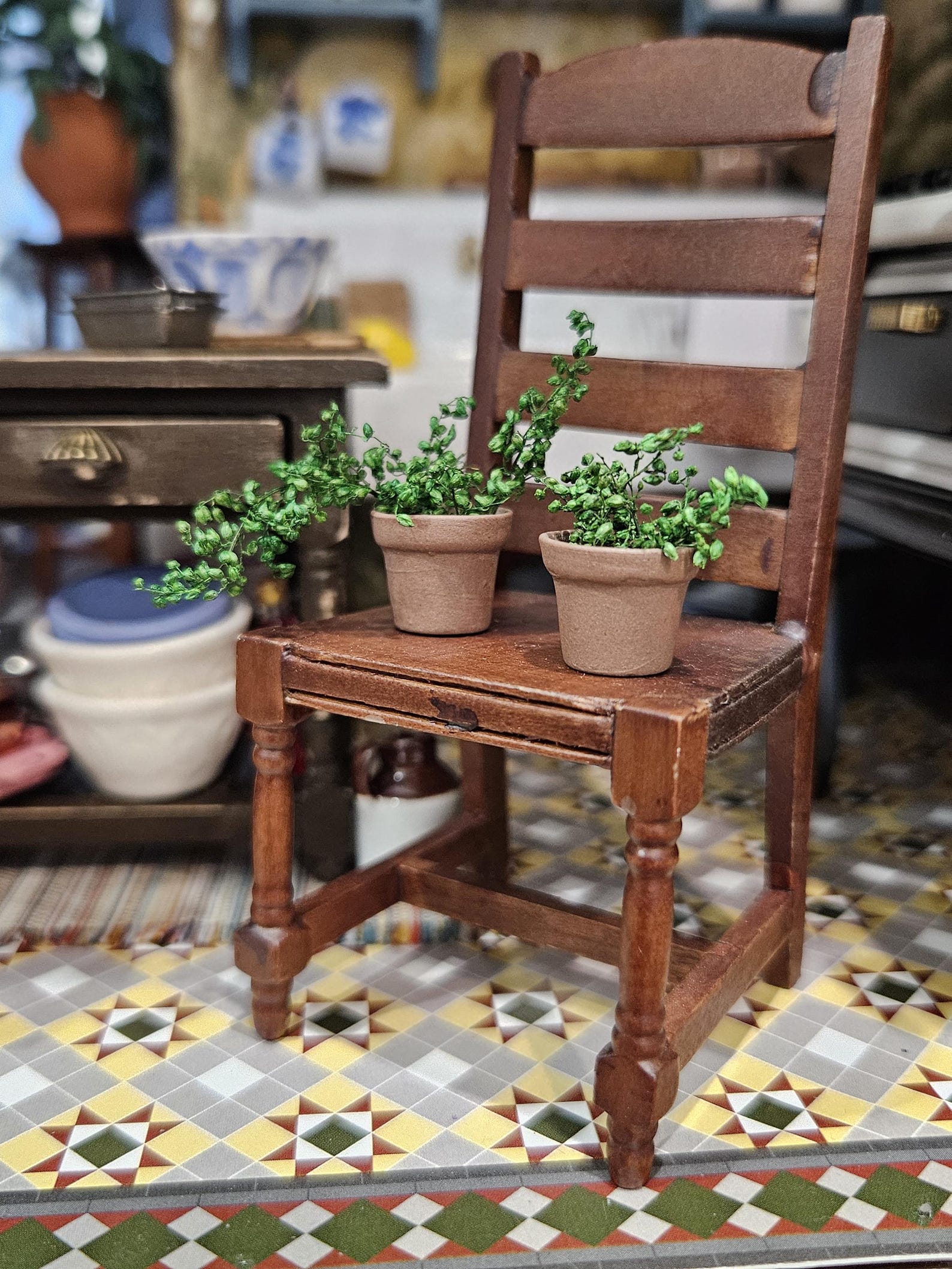 Handmade Miniature Plant (set of 2) in Tiny Garden Pots - Etsy