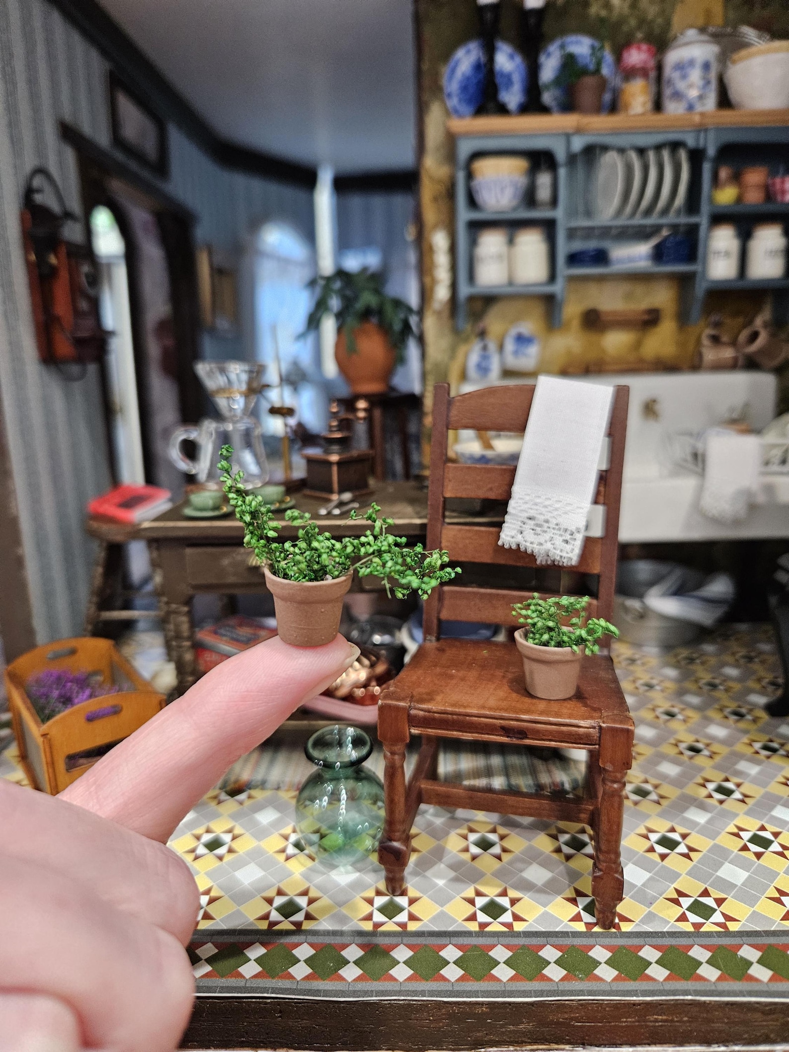 Handmade Miniature Plant (set of 2) in Tiny Garden Pots - Etsy
