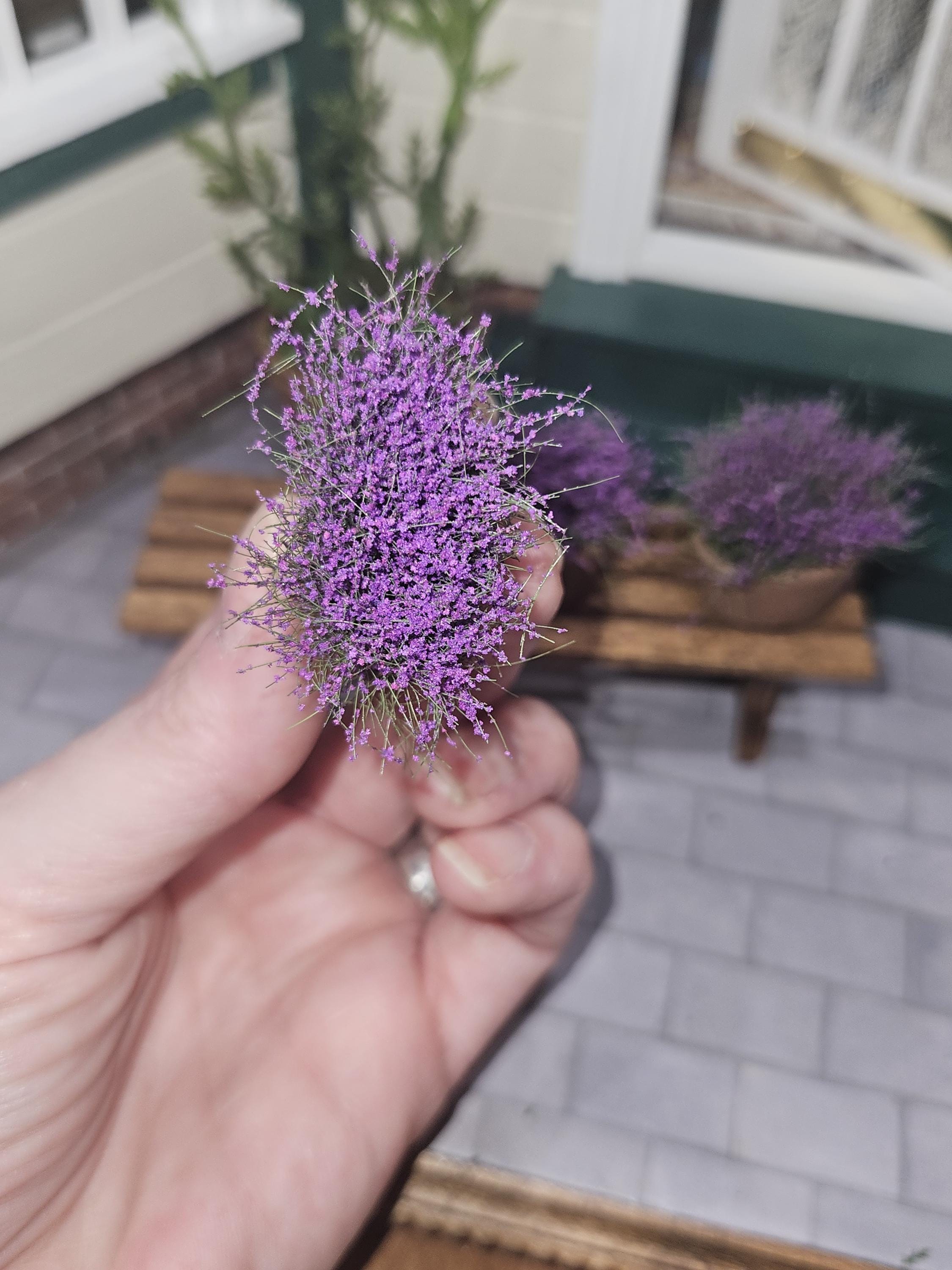 Miniature Purple Flowers in Clay Pot (1:12 Scale) - Etsy