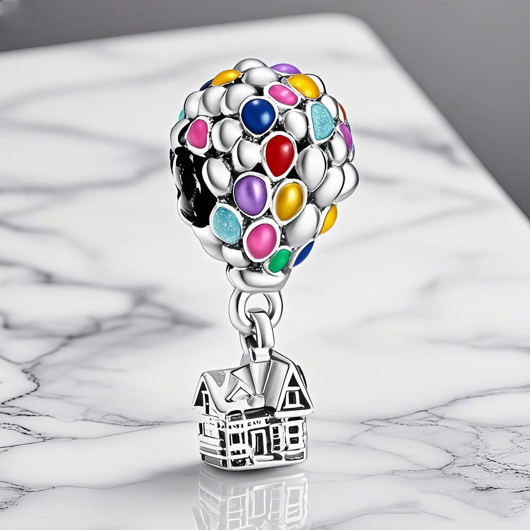 Disney Pixar up House & Balloons Charm,pandora Silver Charm Pendant ...