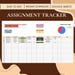 Editable Assignment Tracker | Google Sheets Study Planner | Dashboard ...