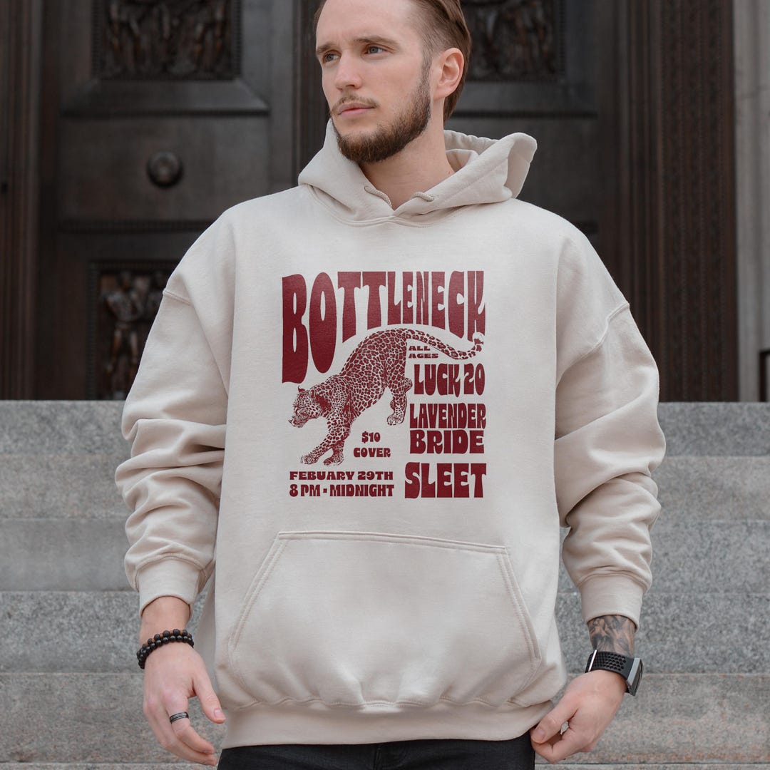 Vintage Cheetah Band Poster Hoodie: Retro Concert Apparel - Bottleneck ...
