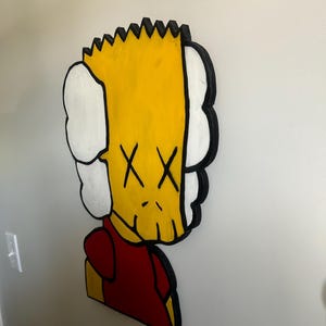 Kaws Bart Simpson Wood Cut Out | Wall Art - Etsy