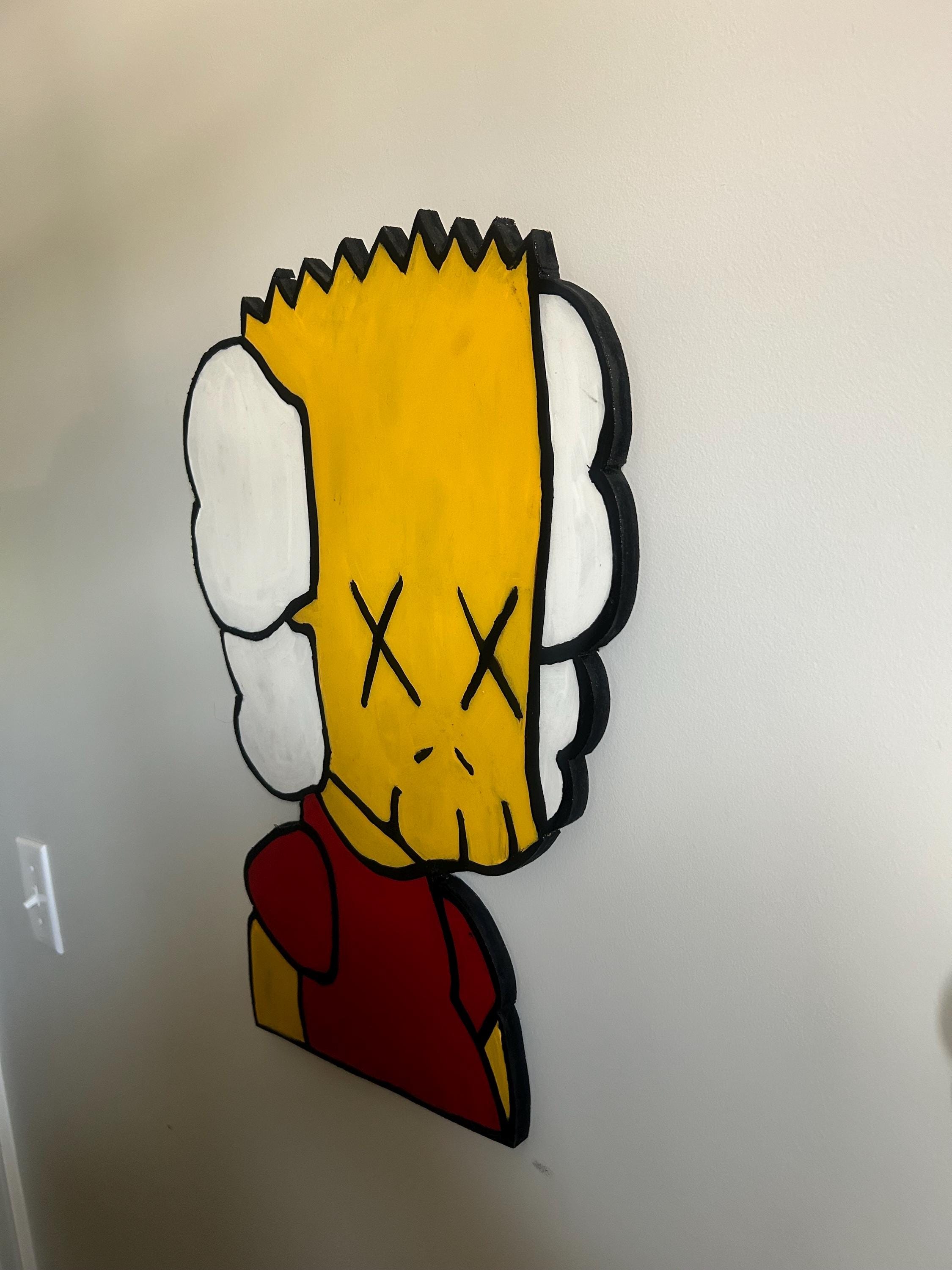 Kaws Bart Simpson Wood Cut Out | Wall Art - Etsy