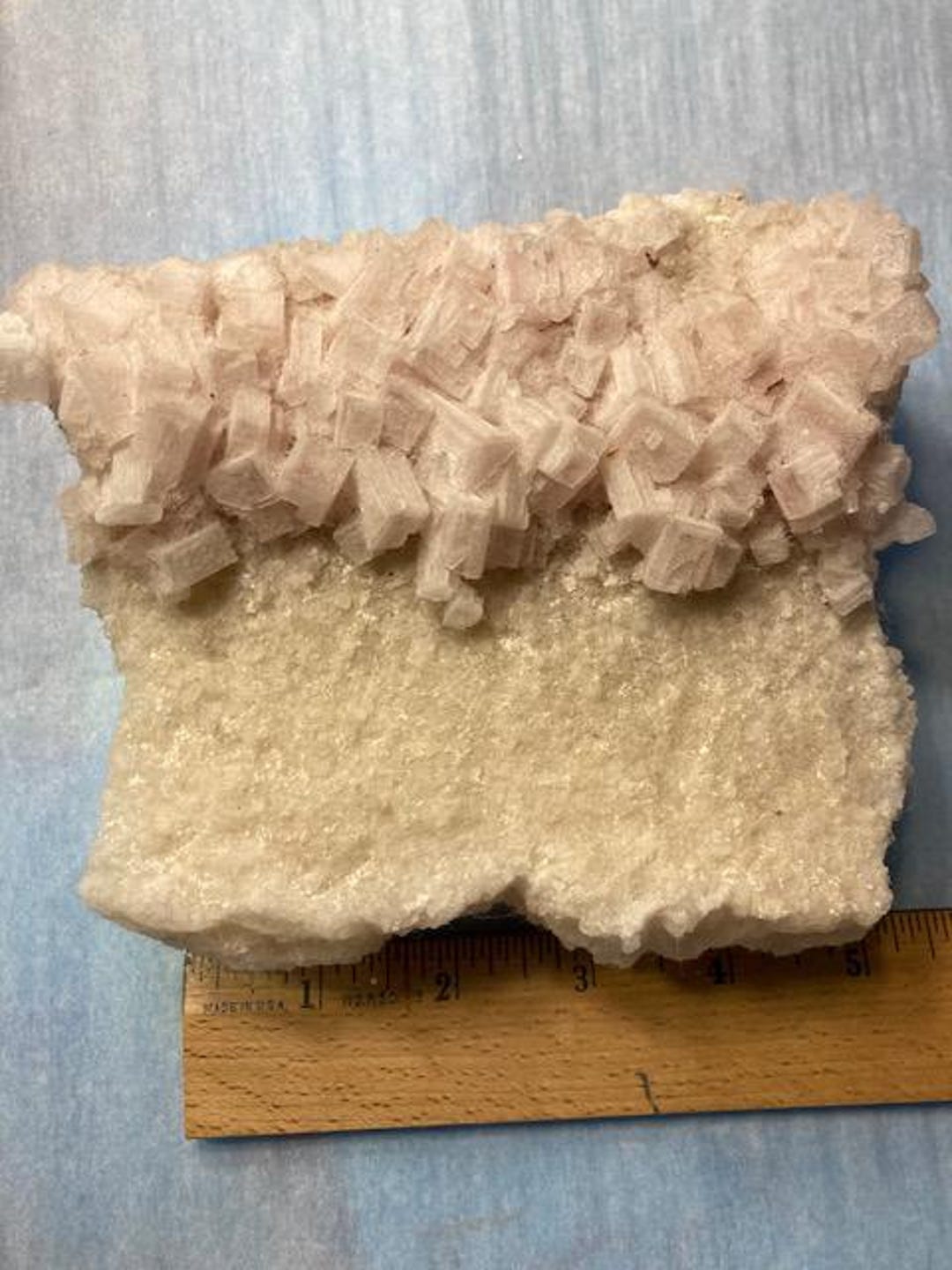 Creamy White Halite Crystal Mineral Plate Unusual Formation 5 Inches by ...