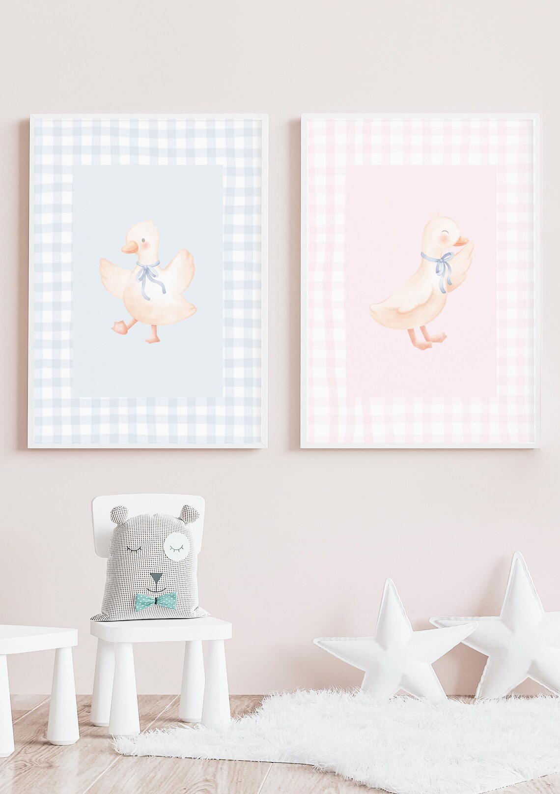 Silly Duck Wall Art, Cute Duck Poster, Nursery Decor, Farm Animal ...