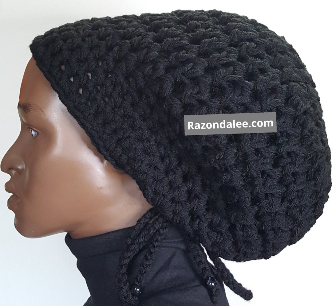 Large Chunky Crochet Dreadlock Tam Hat With Drawstring by Razonda Lee ...