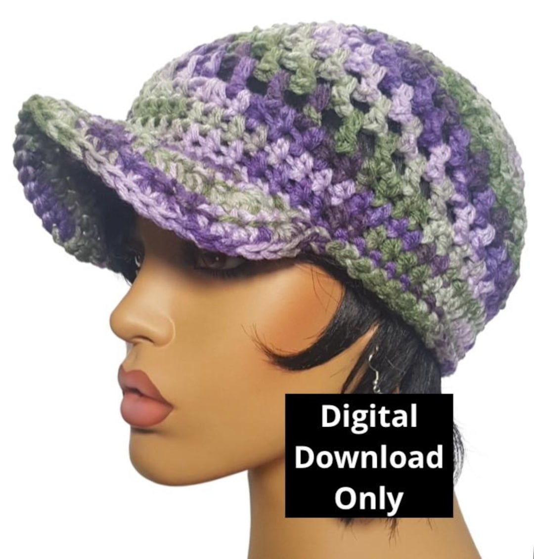 Pdf CROCHET PATTERN ONLY, Digital Download, Mesh Baseball Style Cap Pattern, Crochet Baseball ...