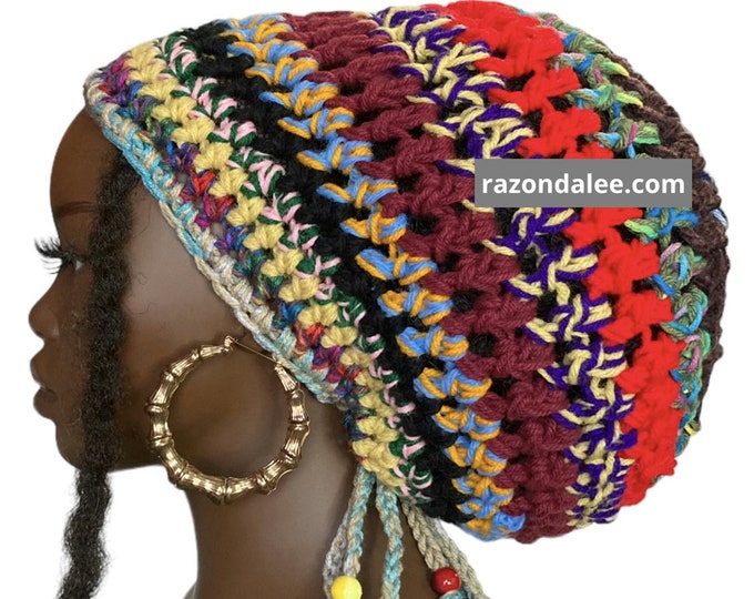 Ready to Ship Large Chunky Crochet With Drawstring/razonda Lee ...