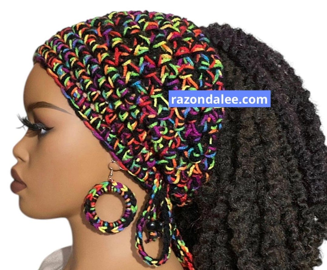 Chunky Loc Tube Sleeve Dread Tube Dreadlocks Beanie With Open Back ...