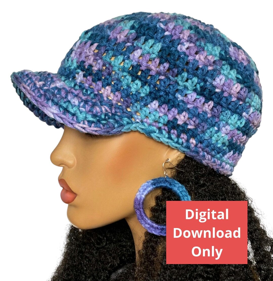 Easy Pdf CROCHET PATTERN ONLY, Digital Download, Baseball Style Cap ...