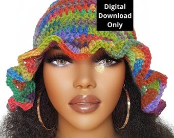 Easy Pdf CROCHET PATTERN ONLY, Digital Download, Crochet Big Ruffle ...