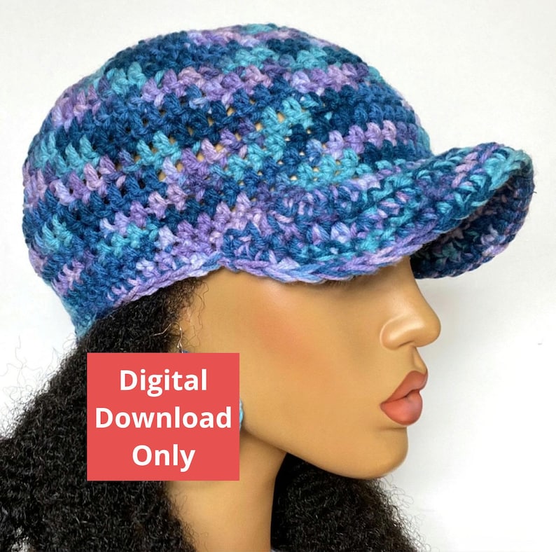 Easy Pdf CROCHET PATTERN ONLY, Digital Download, Baseball Style Cap ...