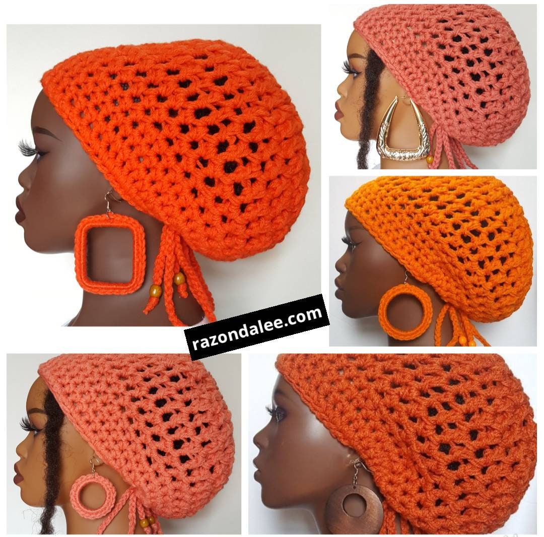 Chunky Crochet Dreadlock Tam With Drawstring by Razonda Lee Razondalee ...