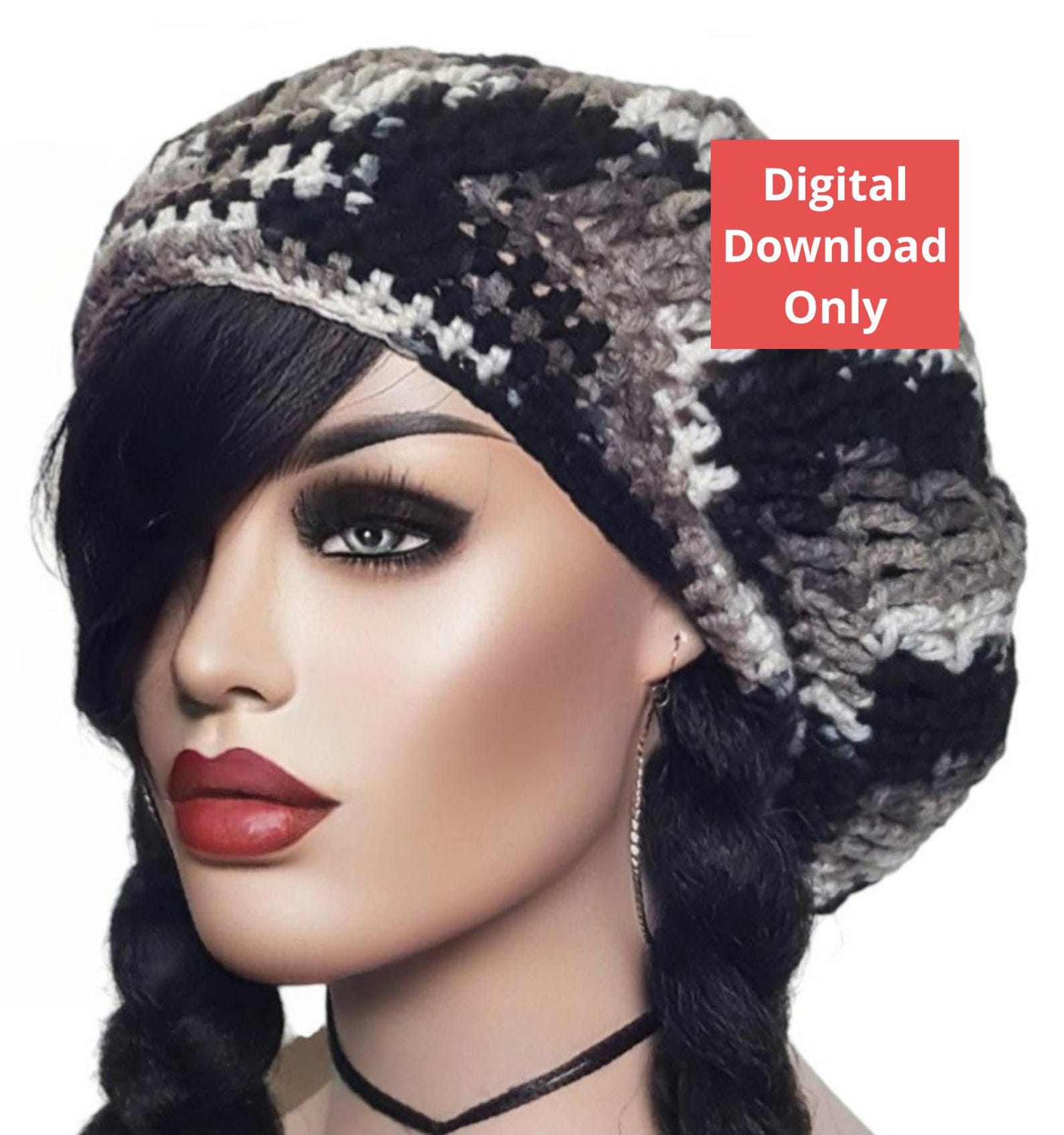 Pdf CROCHET PATTERN ONLY Digital Download Crochet Beret Tam Hat