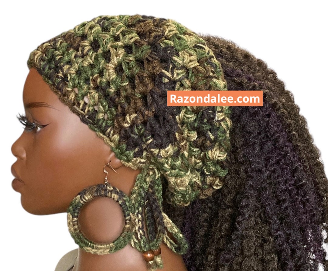 Chunky Loc Tube Sleeve Dread Tube Open Back Dreadlocks Beanie With Open ...