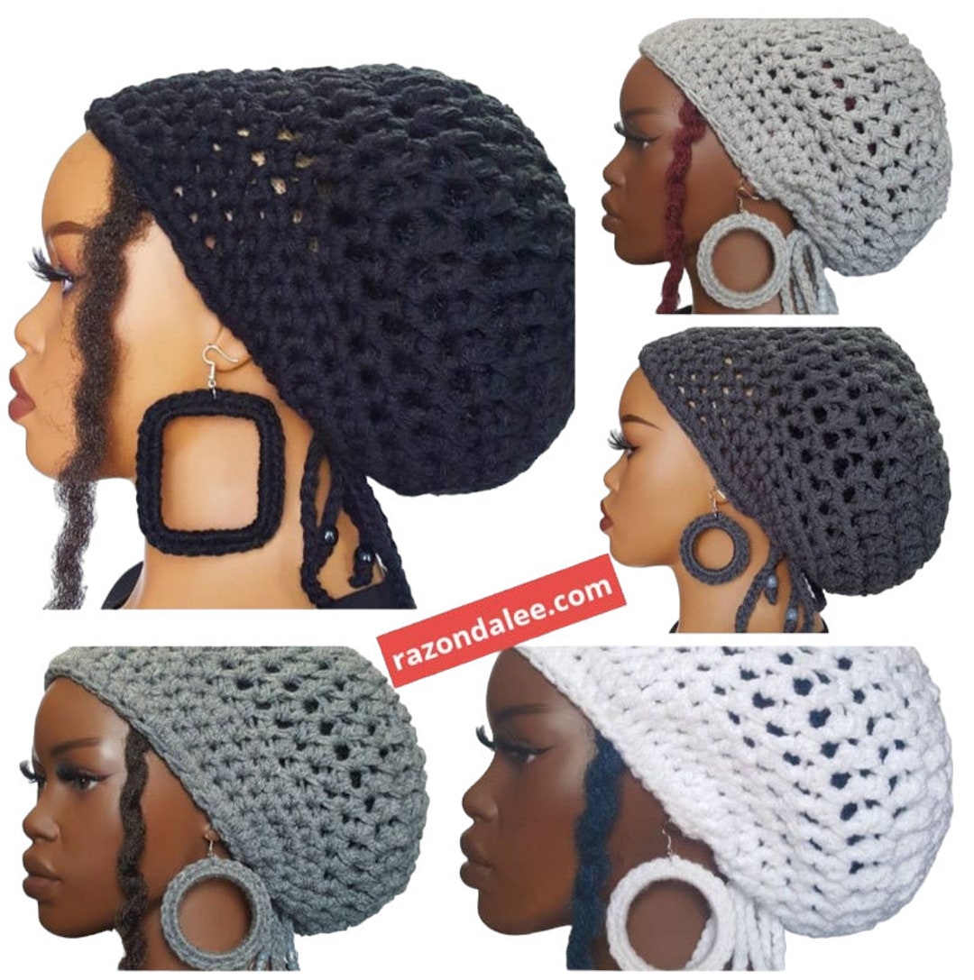 Chunky Crochet Dreadlock Tam With Drawstring by Razonda Lee Razondalee ...