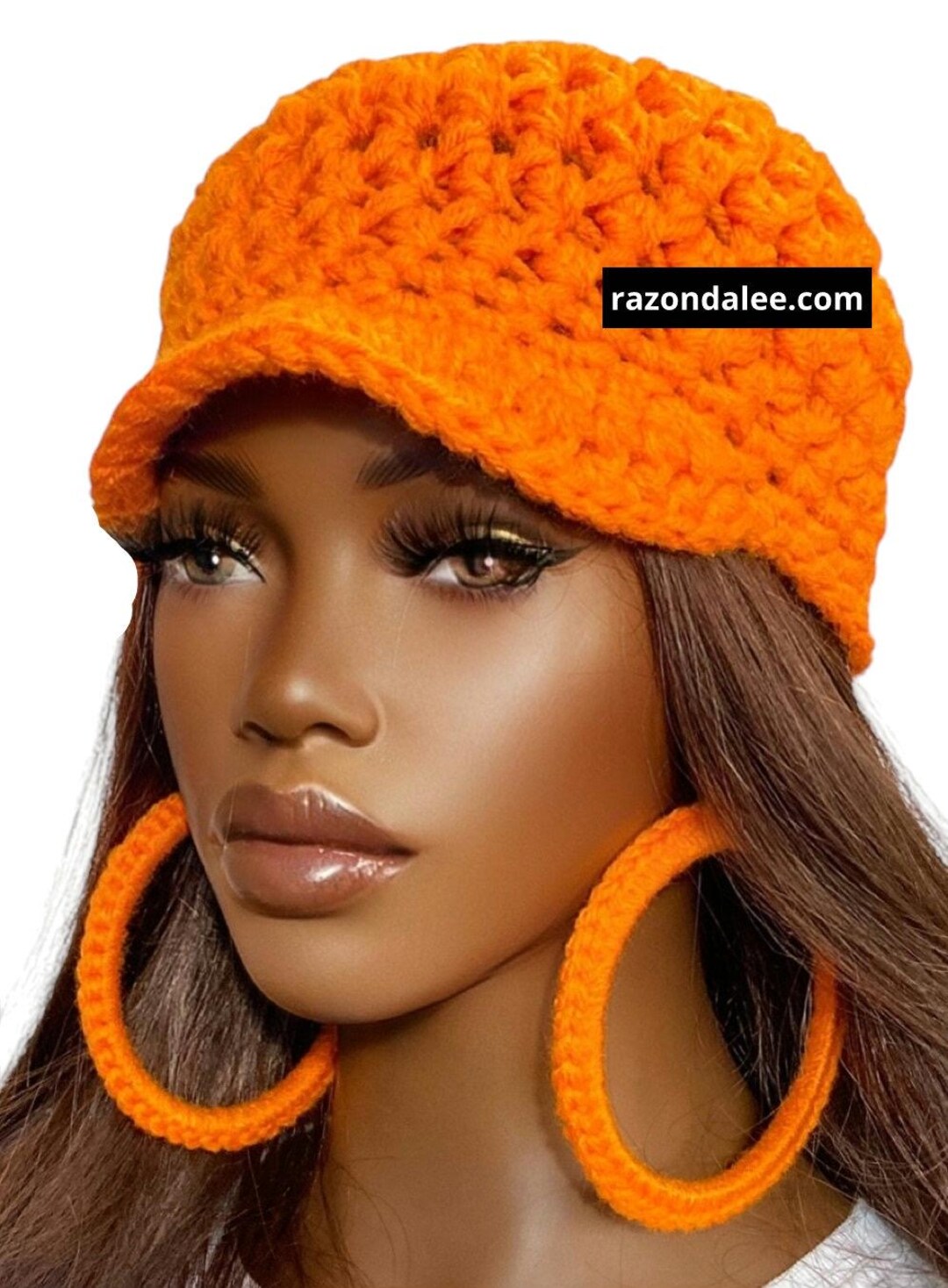 Chunky Crochet Baseball Cap With Short Brim by Razonda Lee Razondalee ...