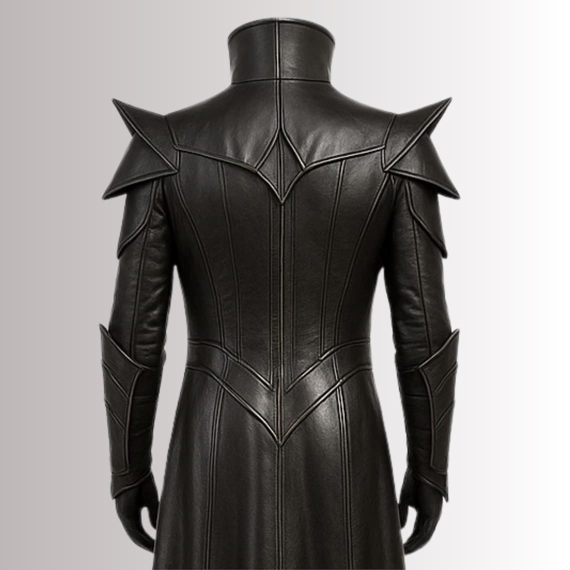 Handmade Genuine Leather Dark Sorcerer Trench Coat, Gothic Cosplay ...