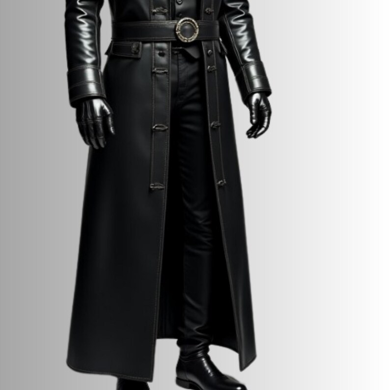 Men's Leather Black Vampire Costume, Handmade Real Leather Costume ...