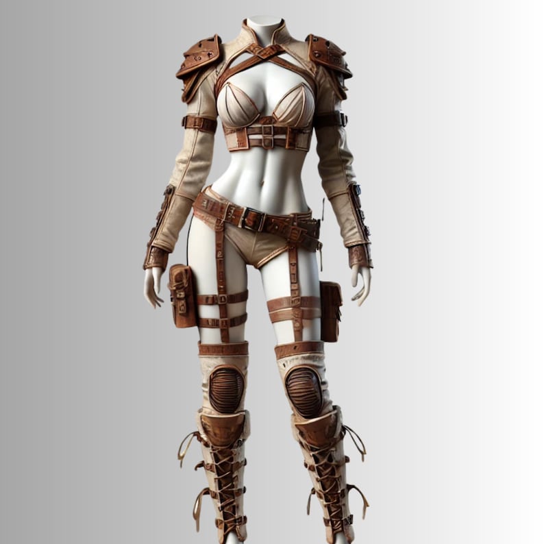 Handmade Leather Apocalyptic Raider Costume, Women's Cosplay Outfit - Etsy