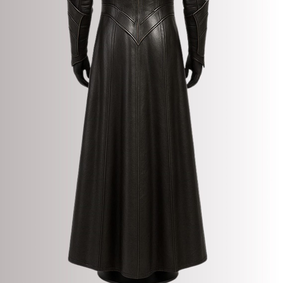 Handmade Genuine Leather Dark Sorcerer Trench Coat, Gothic Cosplay ...