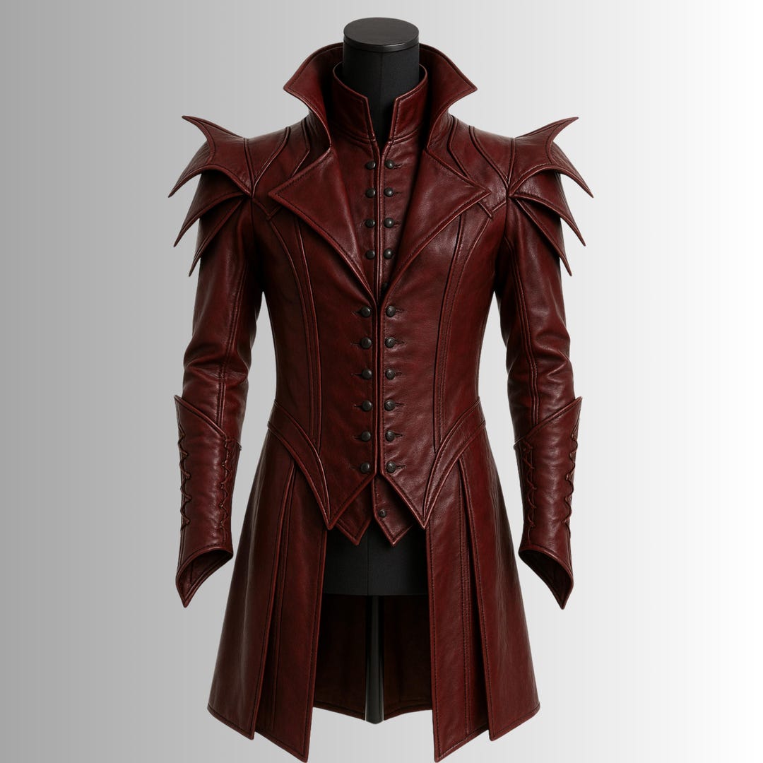Handmade Gothic Leather Coat, Vampire Cosplay, Steampunk Outfit - Etsy