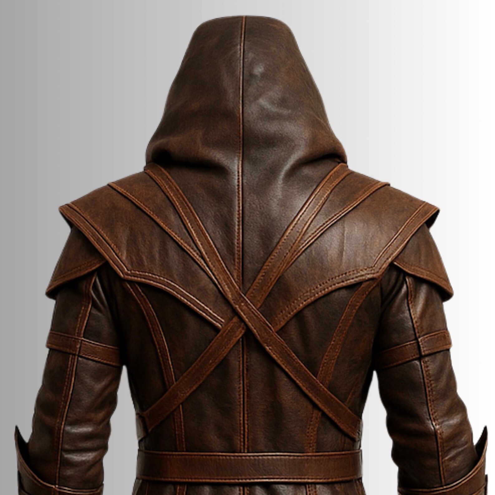 Brown Inferno Leather Medieval Cloak, Handmade Gothic Leather Armour ...