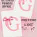 Pink Bow Monogram Letter “G” – Instant Digital Download (PNG + JPEG) - Etsy