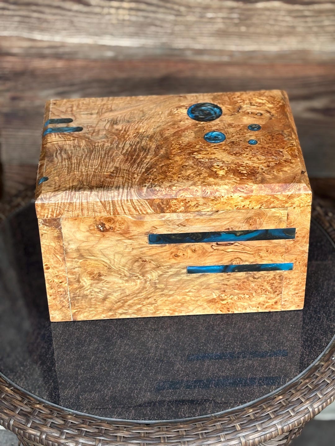 Maple Box With Decorative Epoxy. - Etsy