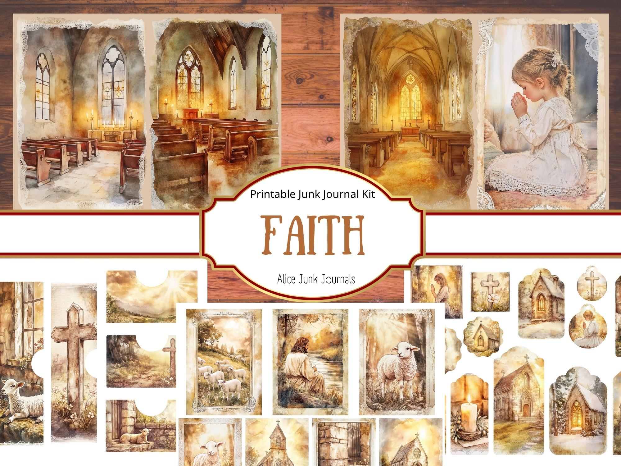 Worship Faith Junk Journal Kit Prayer Journal Printable Christian ...