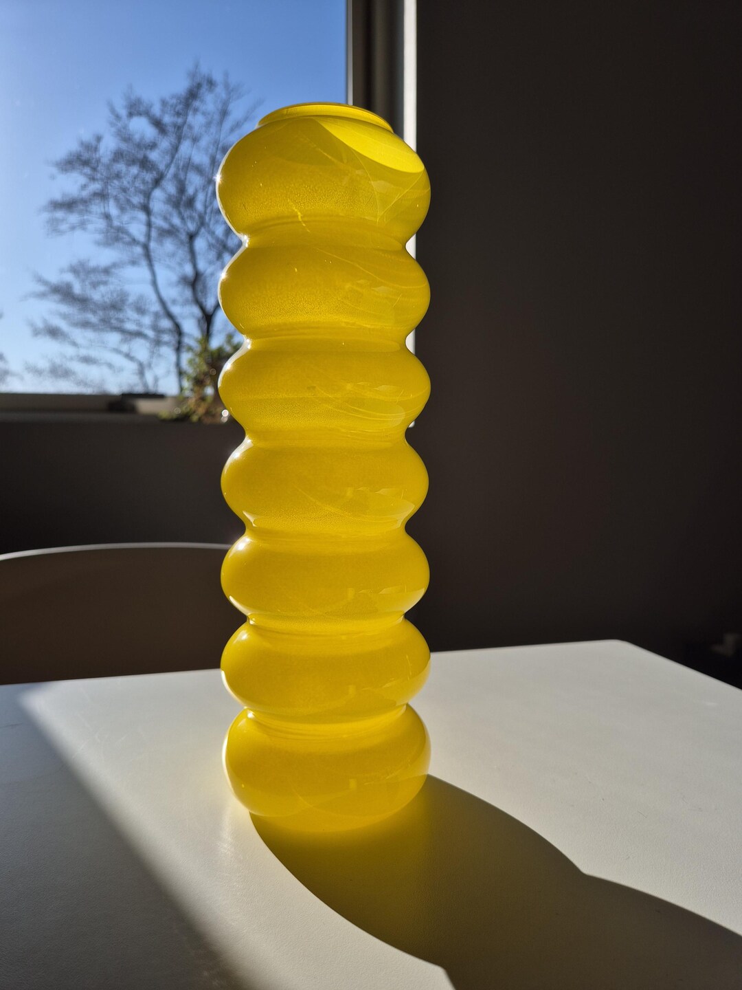 Scandinavian Design IKEA Vase "solstrale" - Yellow Glass by Anne ...