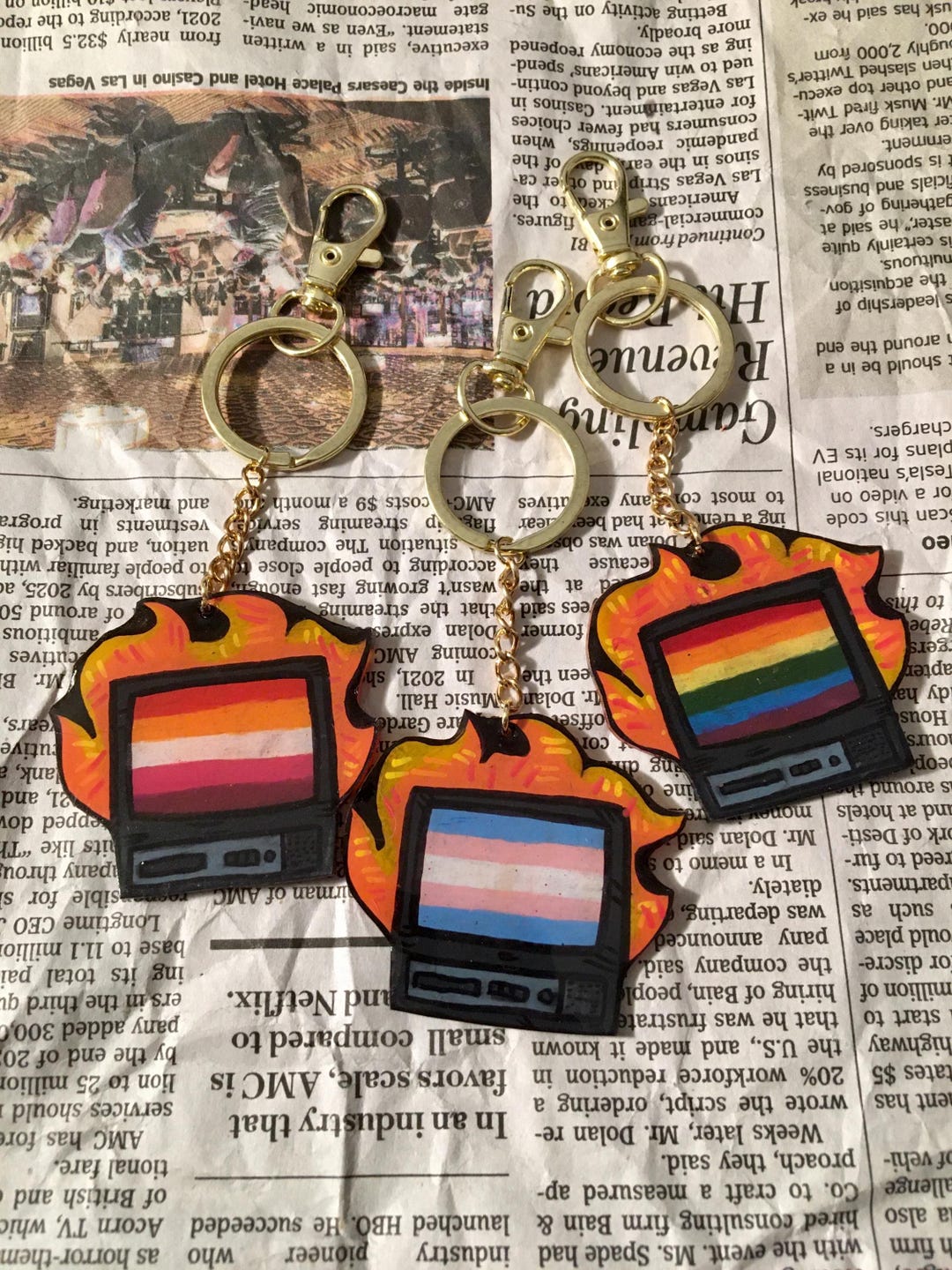 I Saw the TV Glow Inspired Pride - CUSTOM Keychains - Cute Beaded ...