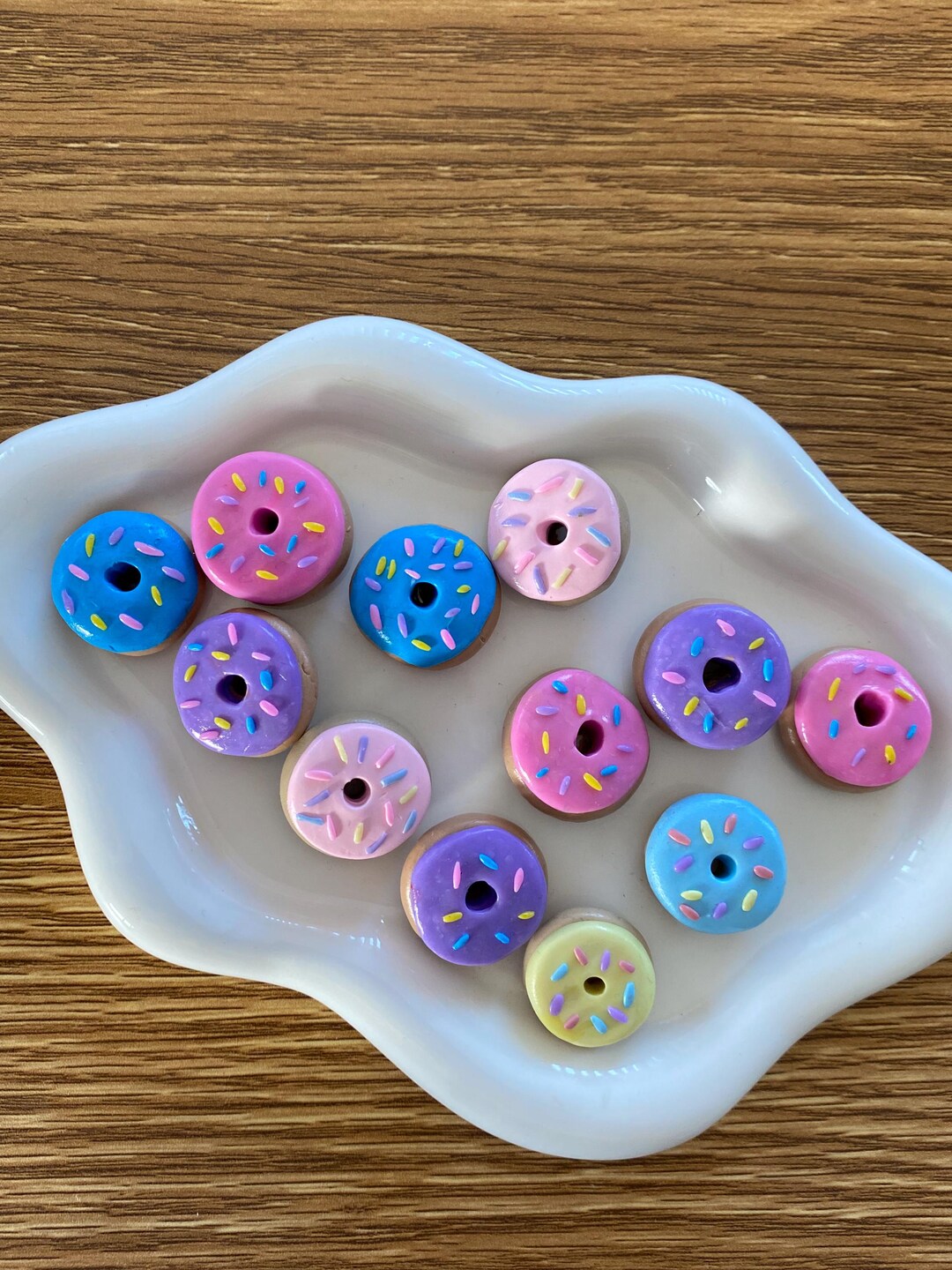 Donut Magnets | Set of 4 | Handmade Cute Polymer Clay Miniature Food ...