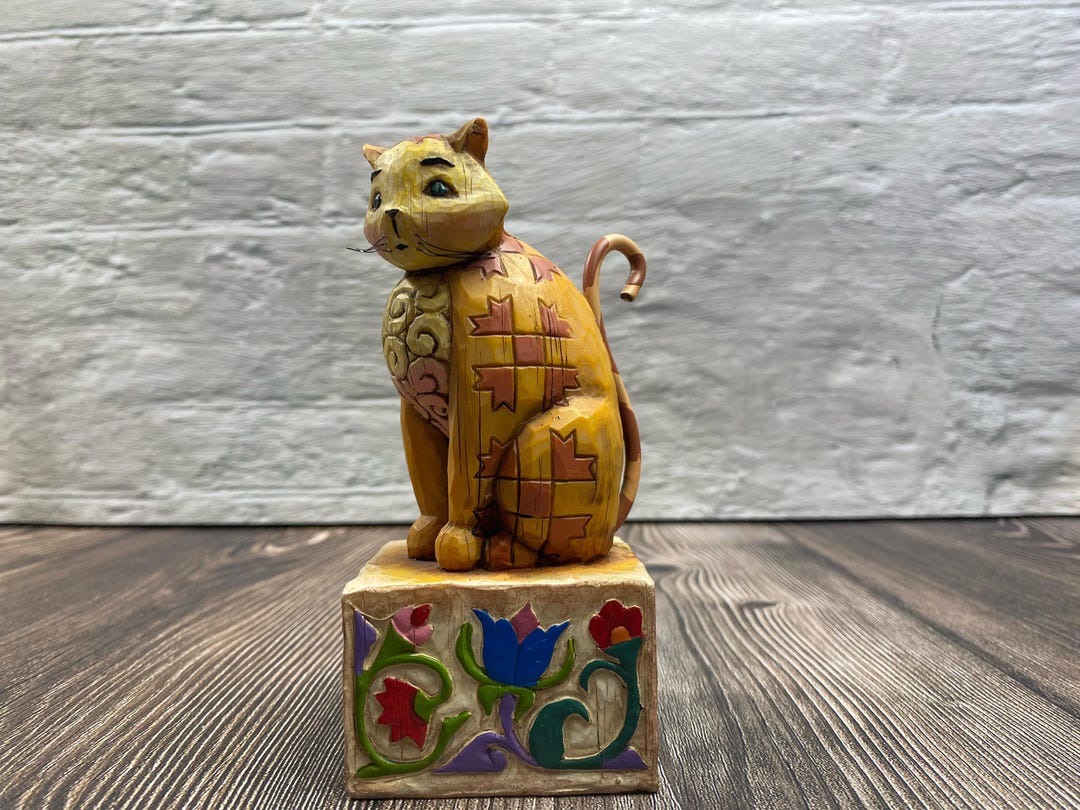 Jim Shore Cat Figurine 114424T – Heartwood Creek Folk Art Collectible ...