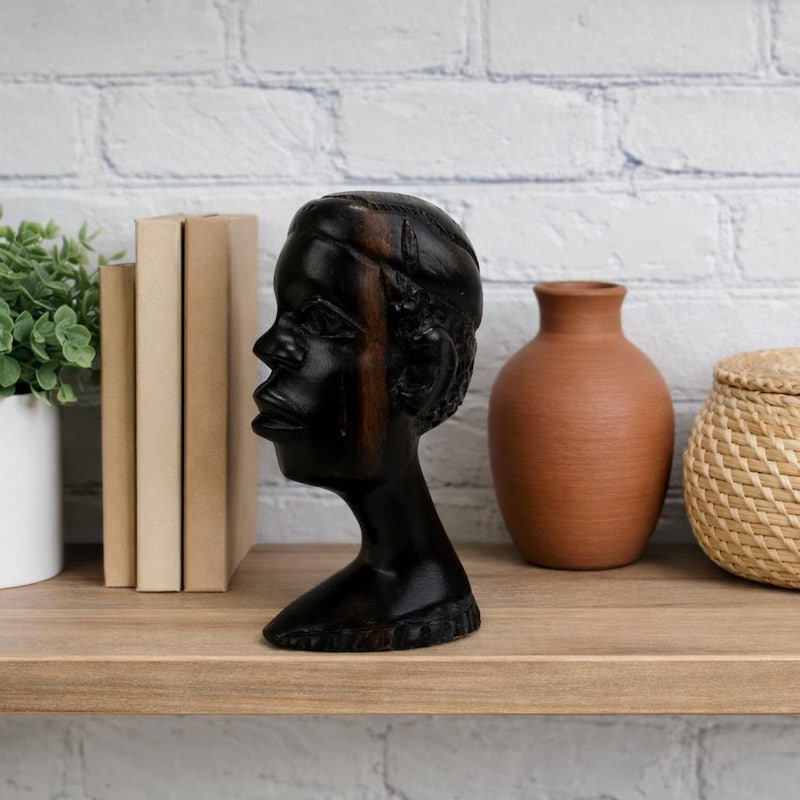 Ebony Head Sculpture - Etsy