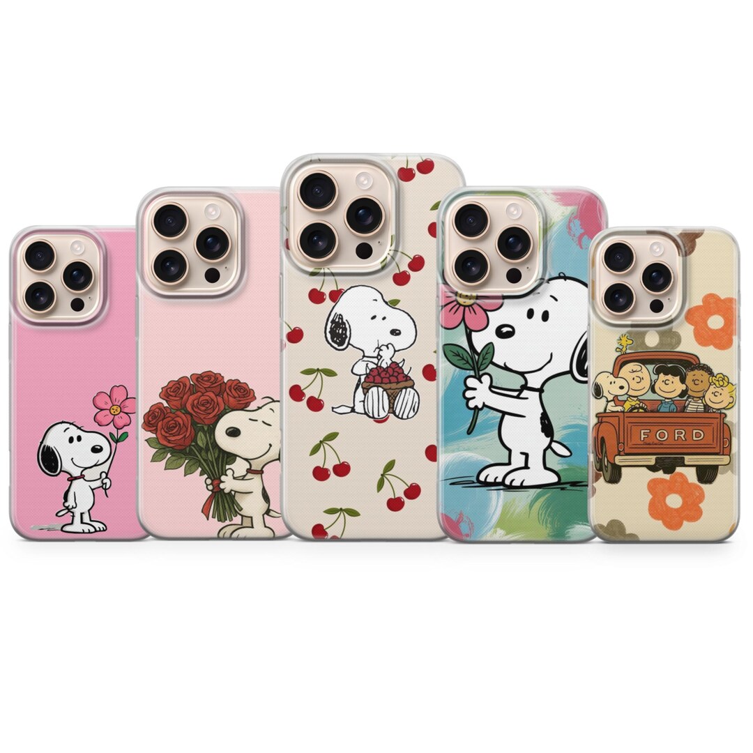 Snoopy Phone Case Peanuts Cover for iPhone 17 Pro Max, 16e, 15, 14, 13 ...