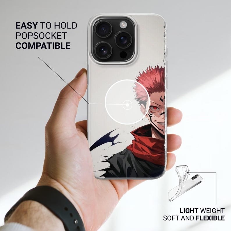 Jujutsu Kaisen Sukuna Phone Case Anime Art Cover for iPhone 17 Pro Max ...