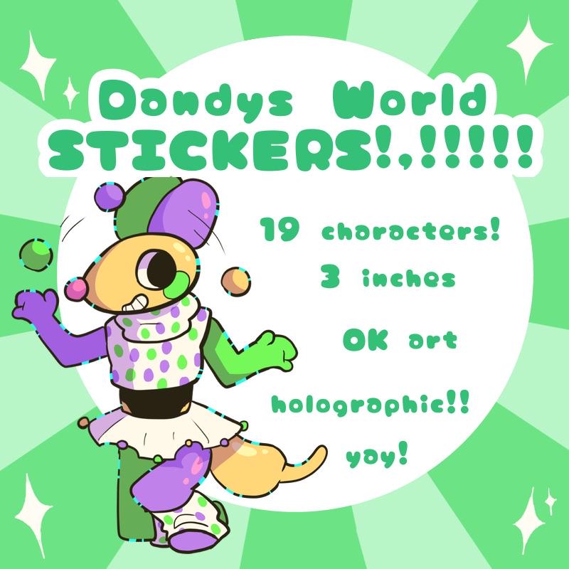 Dandys World 3 Inch Holographic Stickers ! - Etsy