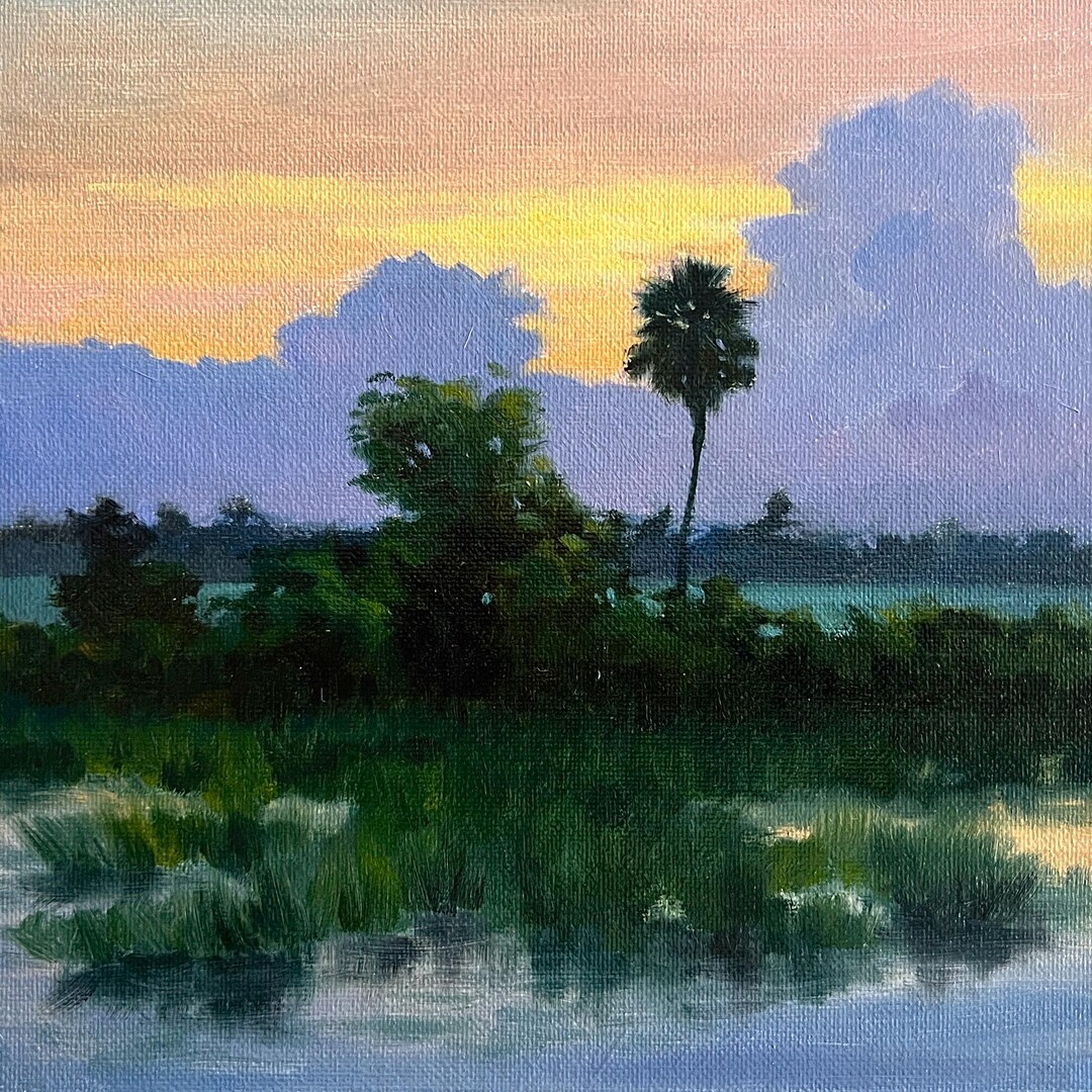 Florida Marshes and Sunset Art Print - Etsy