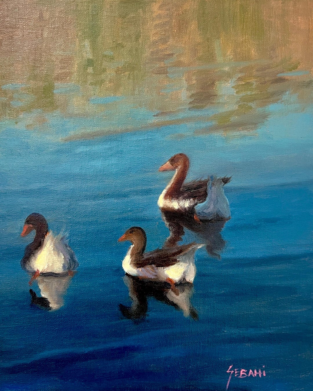 Three Little Ducks Wildlife Art. Original - Etsy