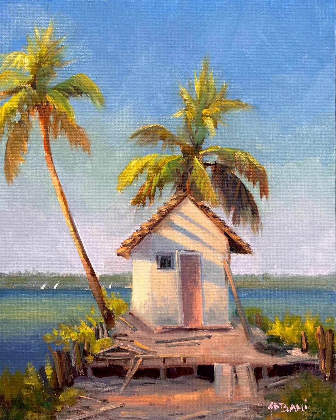 Old Shack by the Sea Coastal Art Print - Etsy