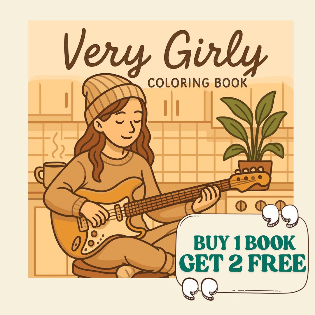Girl Moments Coloring Book – Cozy Girly Coloring Pages – Digital ...