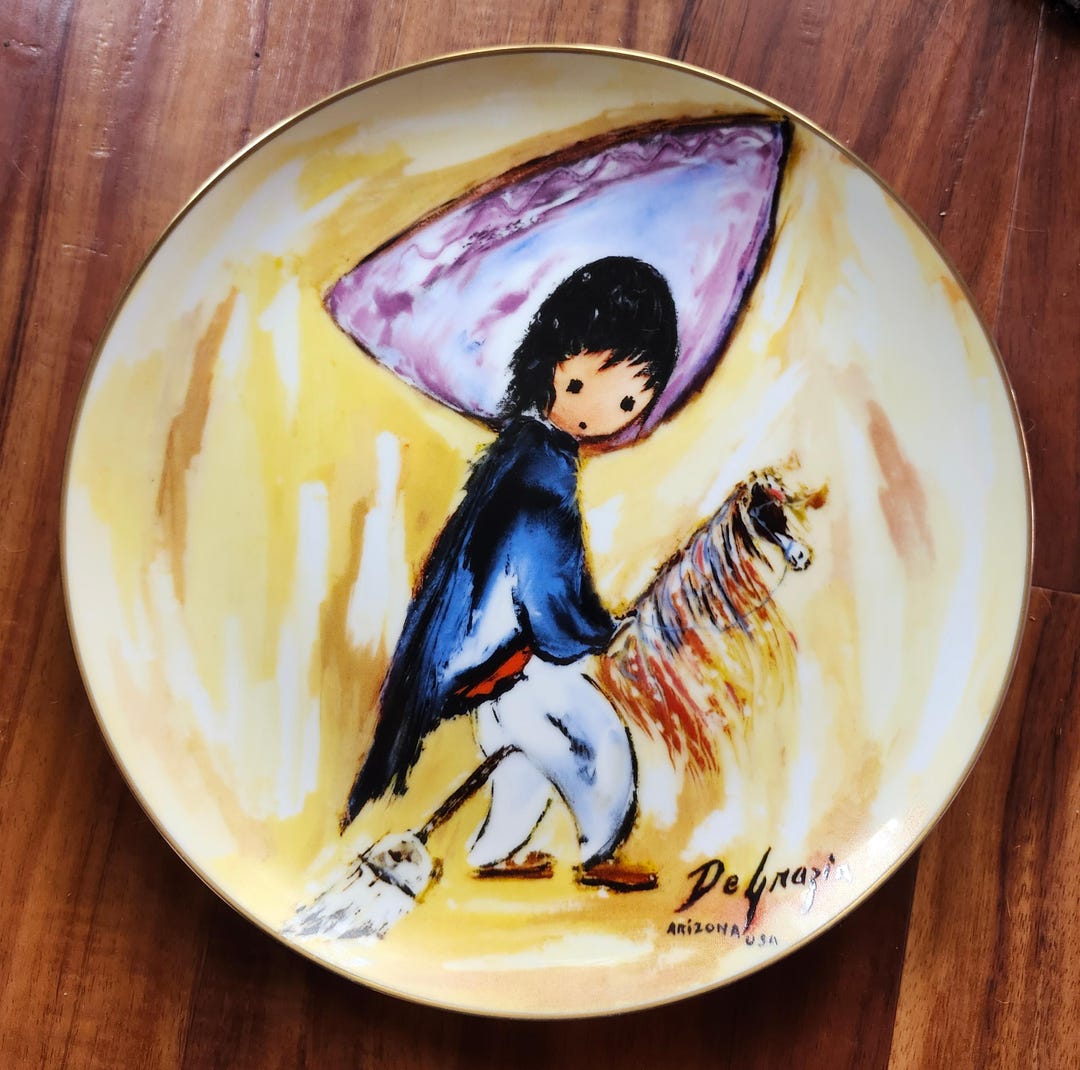 Degrazia Commemorative 10 Inch Plate "my First Horse" 1985, 7978 of ...