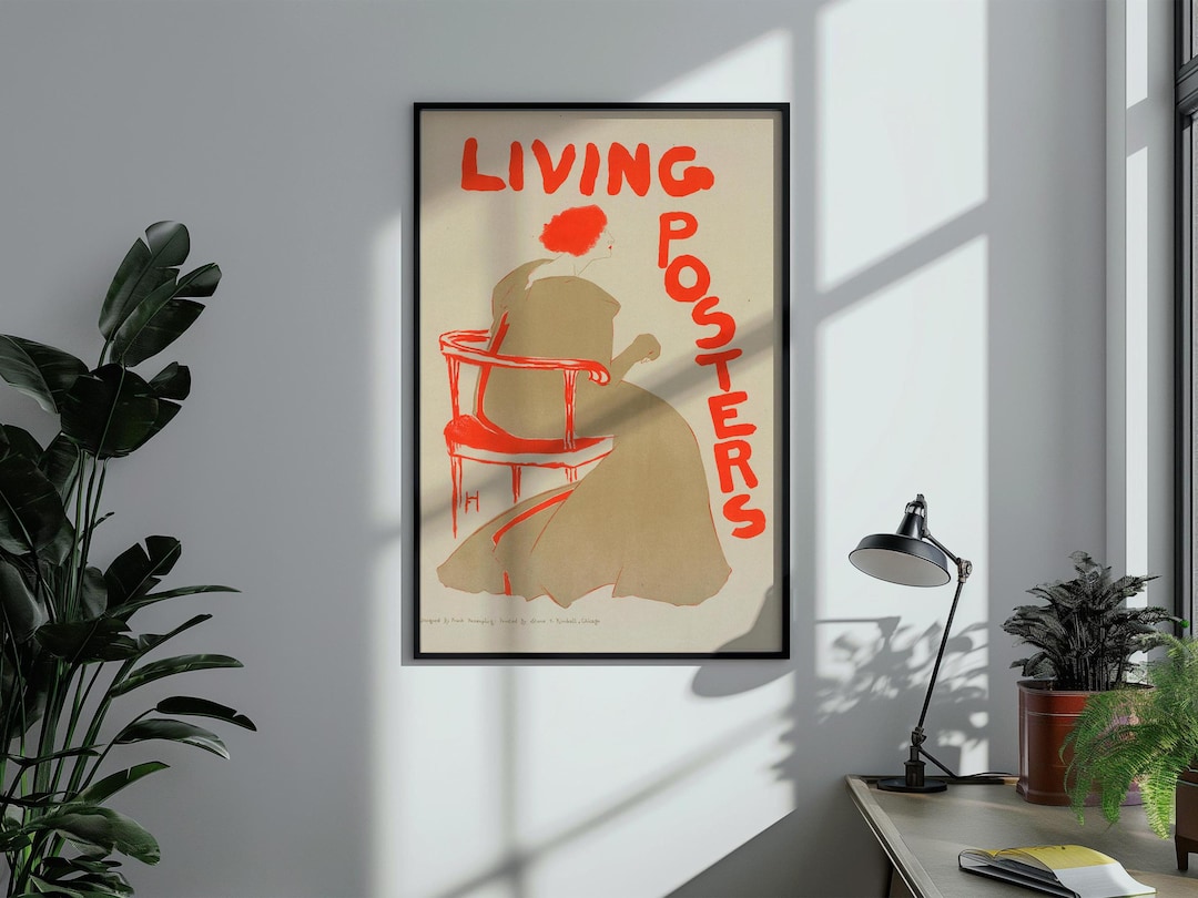 Vintage Living Posters Print – Frank Hazenplug Art Nouveau Poster (A1 ...
