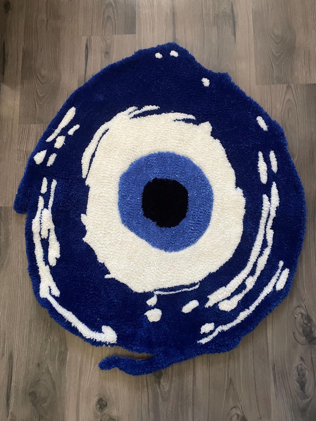 Evil Eye Hand Tufted Rug – Handmade Home Decor – 3x3 Area Rug ...