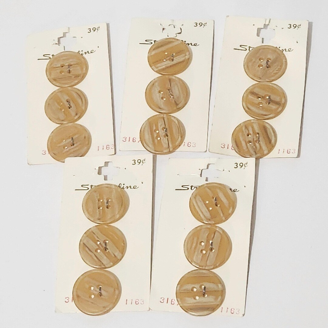 15 Vintage Streamline Variegated Buttons: Honey Yellow, 23mm - Etsy