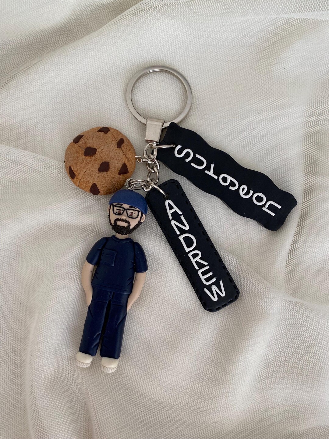 Handcrafted Polymer Clay Doctor Keychain: Personalized Mini Me Gift - Etsy